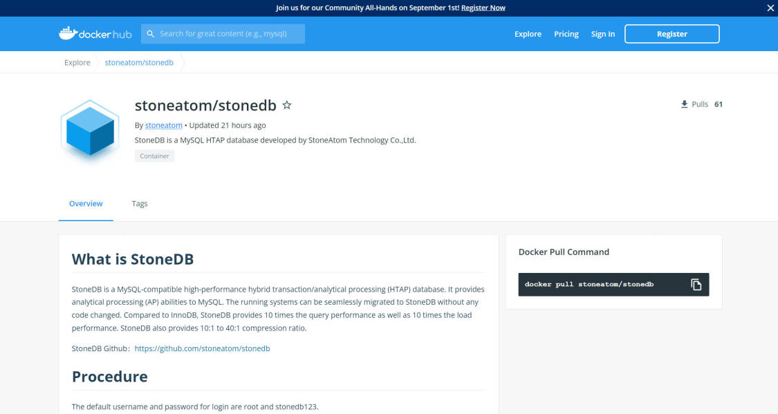 在windows上用docker desktop安装StoneDB - 墨天轮