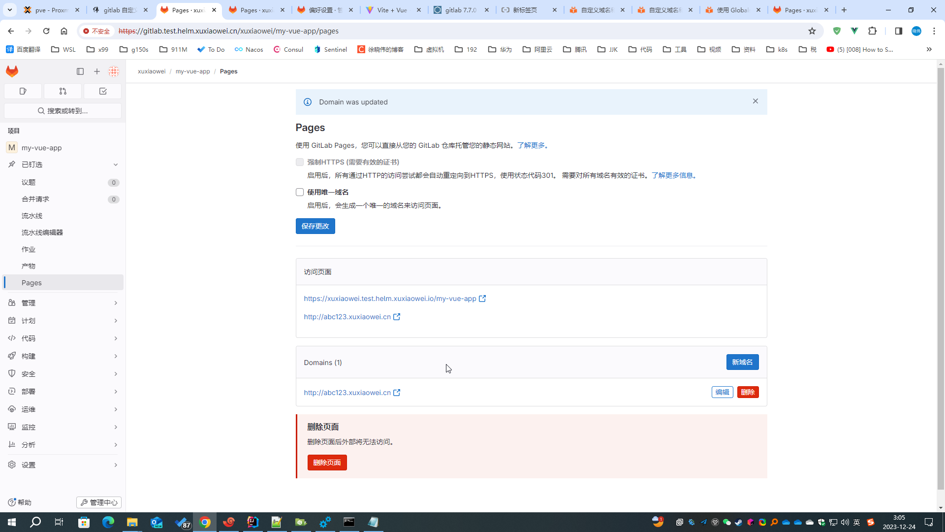 如何在极狐gitlab 自定义 Pages 域名、ssl Tls 证书 本文作者：徐晓伟 [gitlab ] 掘金